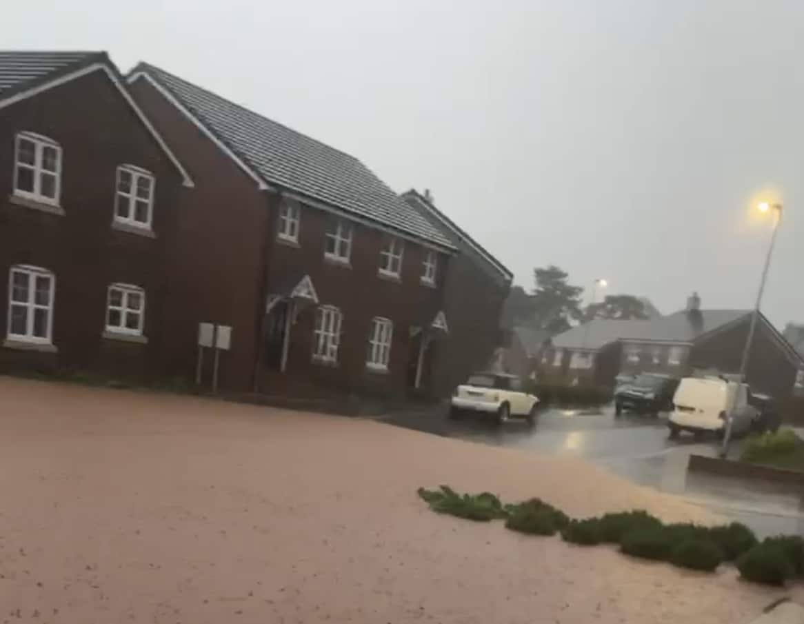 WATCH | Flash flooding hits a new build housing estate on the outskirts ...